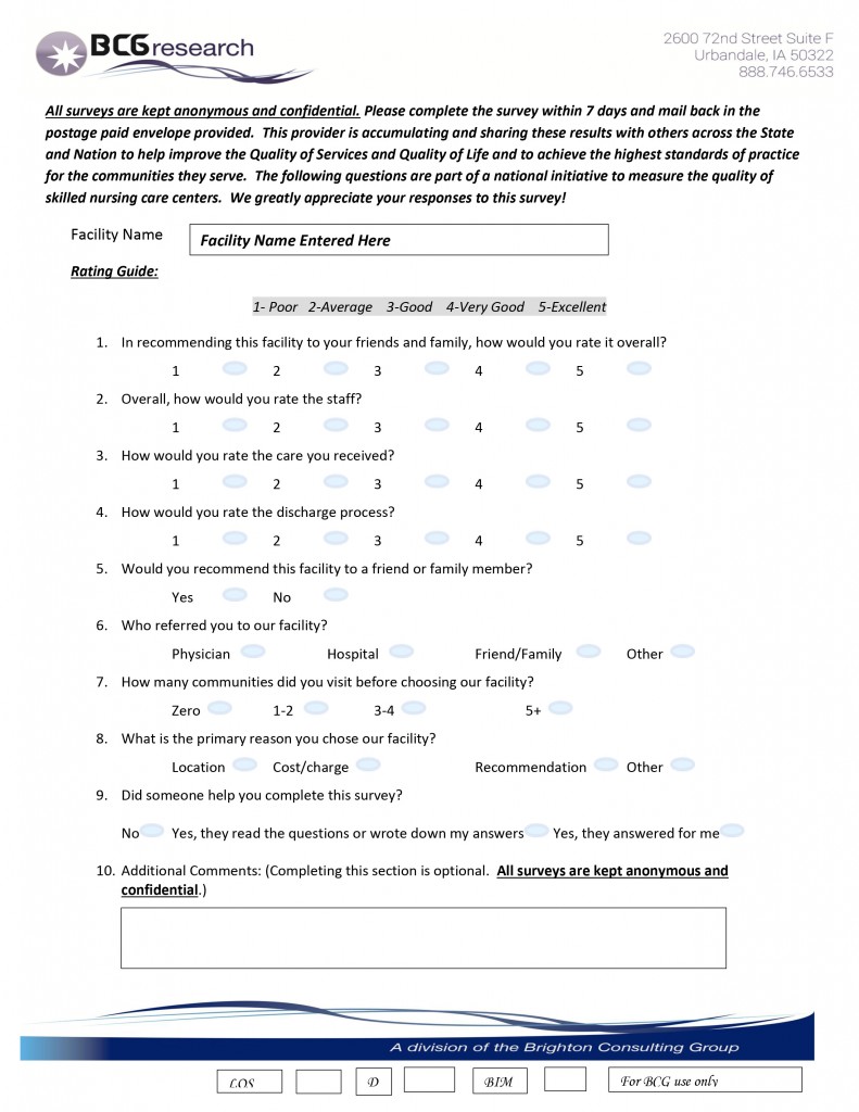 Core Q Sample Surey - BCG Research